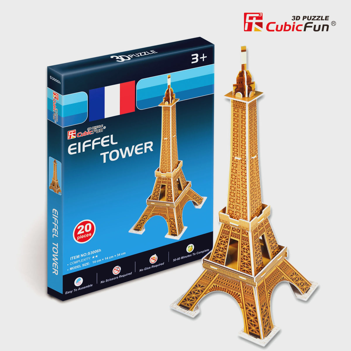Cubic Fun - Eiffel Tower (France) (20pcs) (3D) – Jix Hobbies