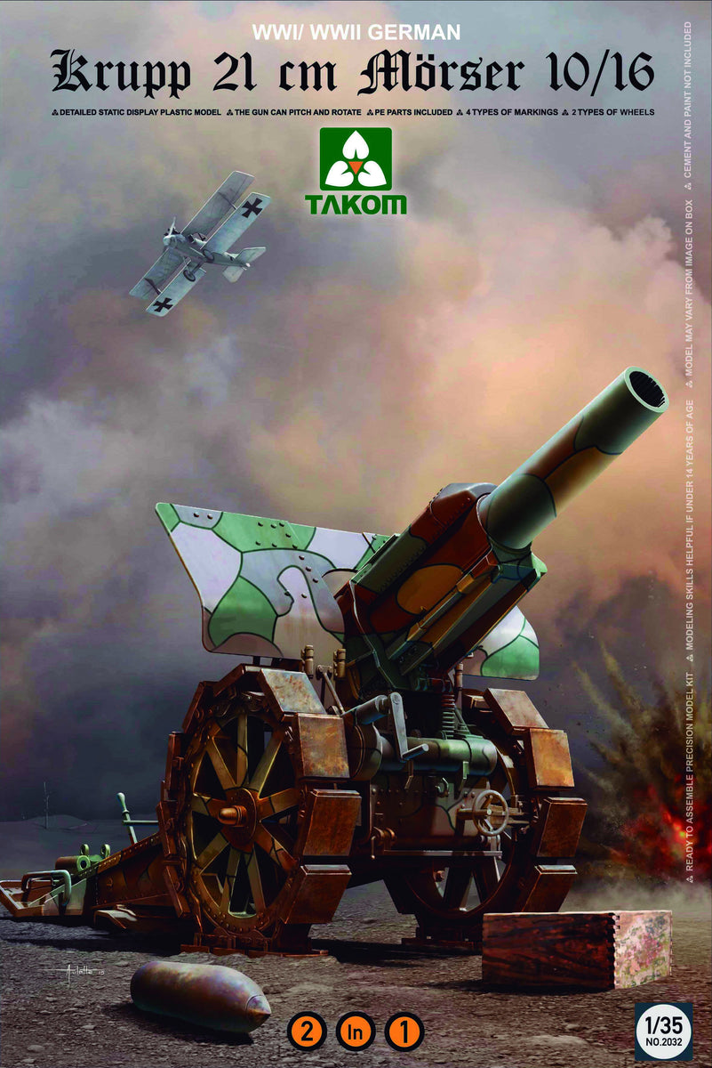Takom - 1/35 German Krupp 21cm Morser 10/16 (WWI/WWII) – Jix Hobbies