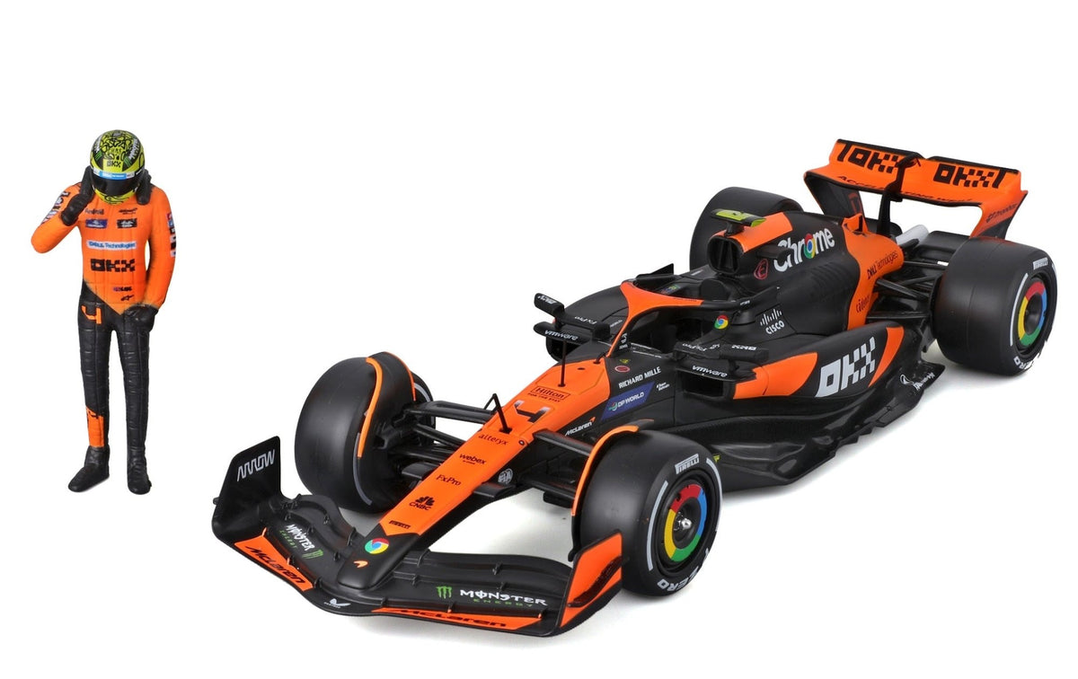 Burago - 1/24 McLaren F1 MCL38 2024 w/Driver figurine #4 – Jix Hobbies