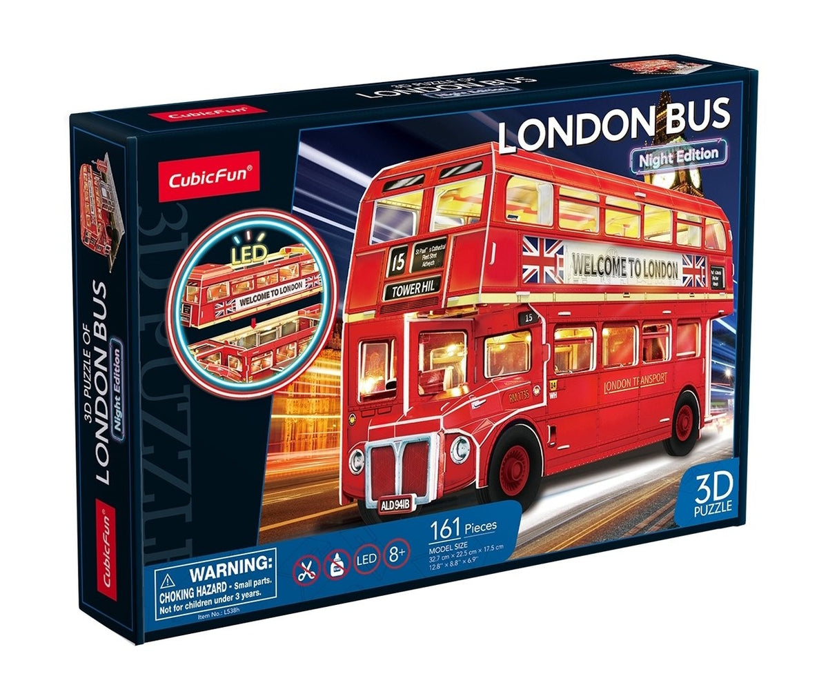 Cubic Fun - London Bus Double Decker (LED) (87pcs) (3D) – Jix Hobbies