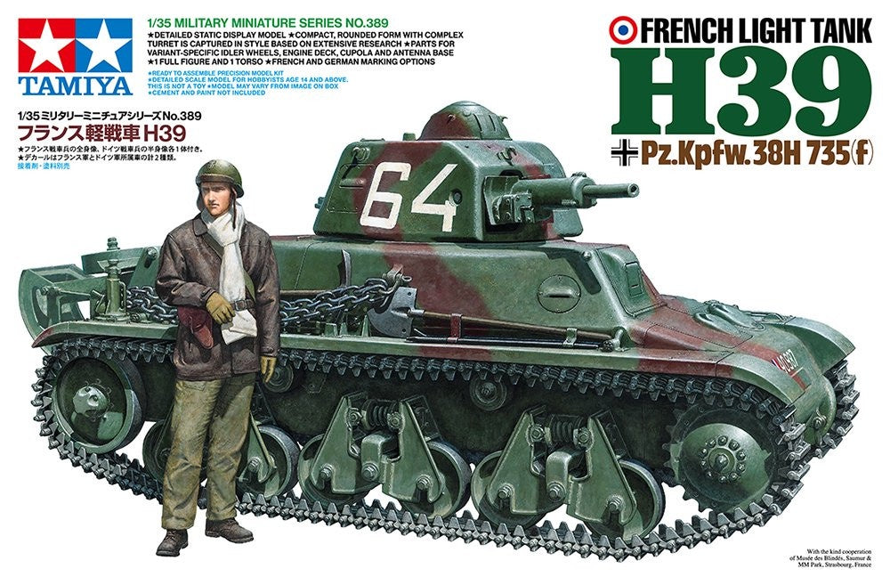 Tamiya - 1/35 French Light Tank H39 – Jix Hobbies