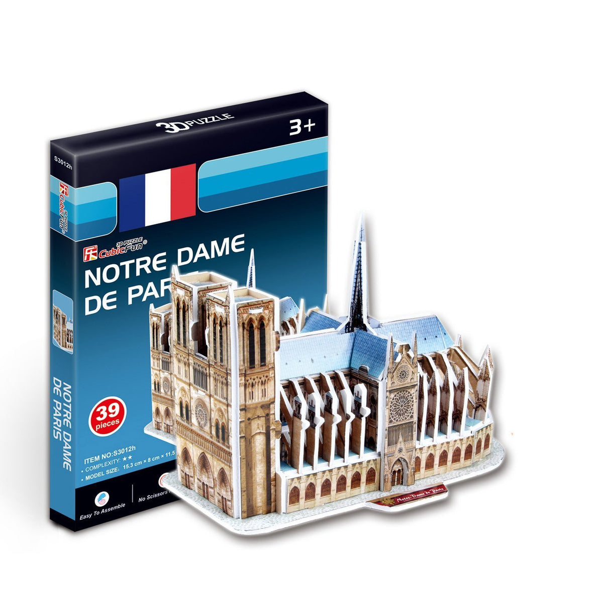 Cubic Fun - Notre Dame Paris (France) (39pcs) (3D) – Jix Hobbies