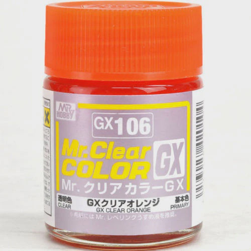 Mr.Color Clear GX - GX106 Clear Orange (18ml) – Jix Hobbies