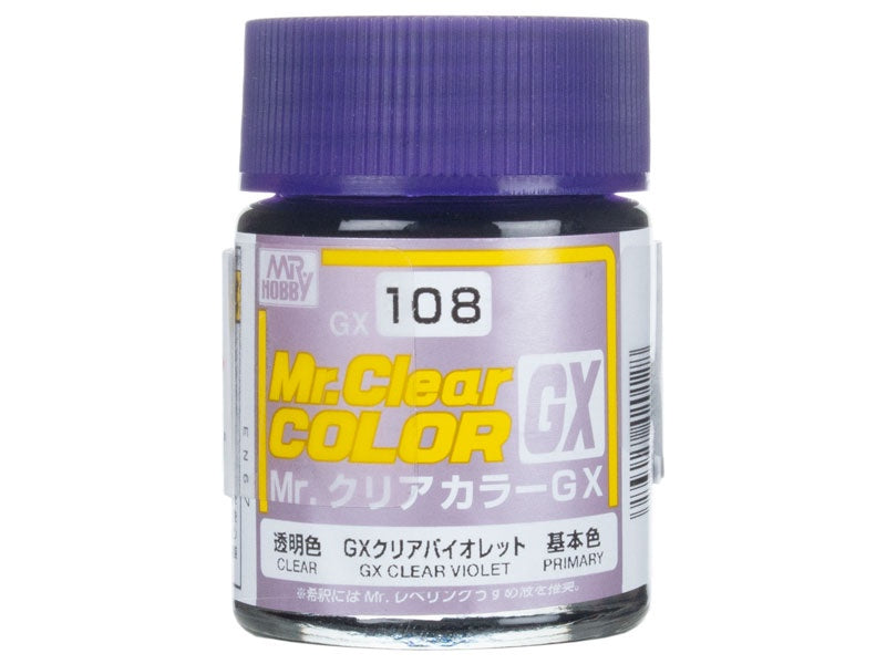 Mr.Color Clear GX - GX108 Clear Violet (18ml) – Jix Hobbies