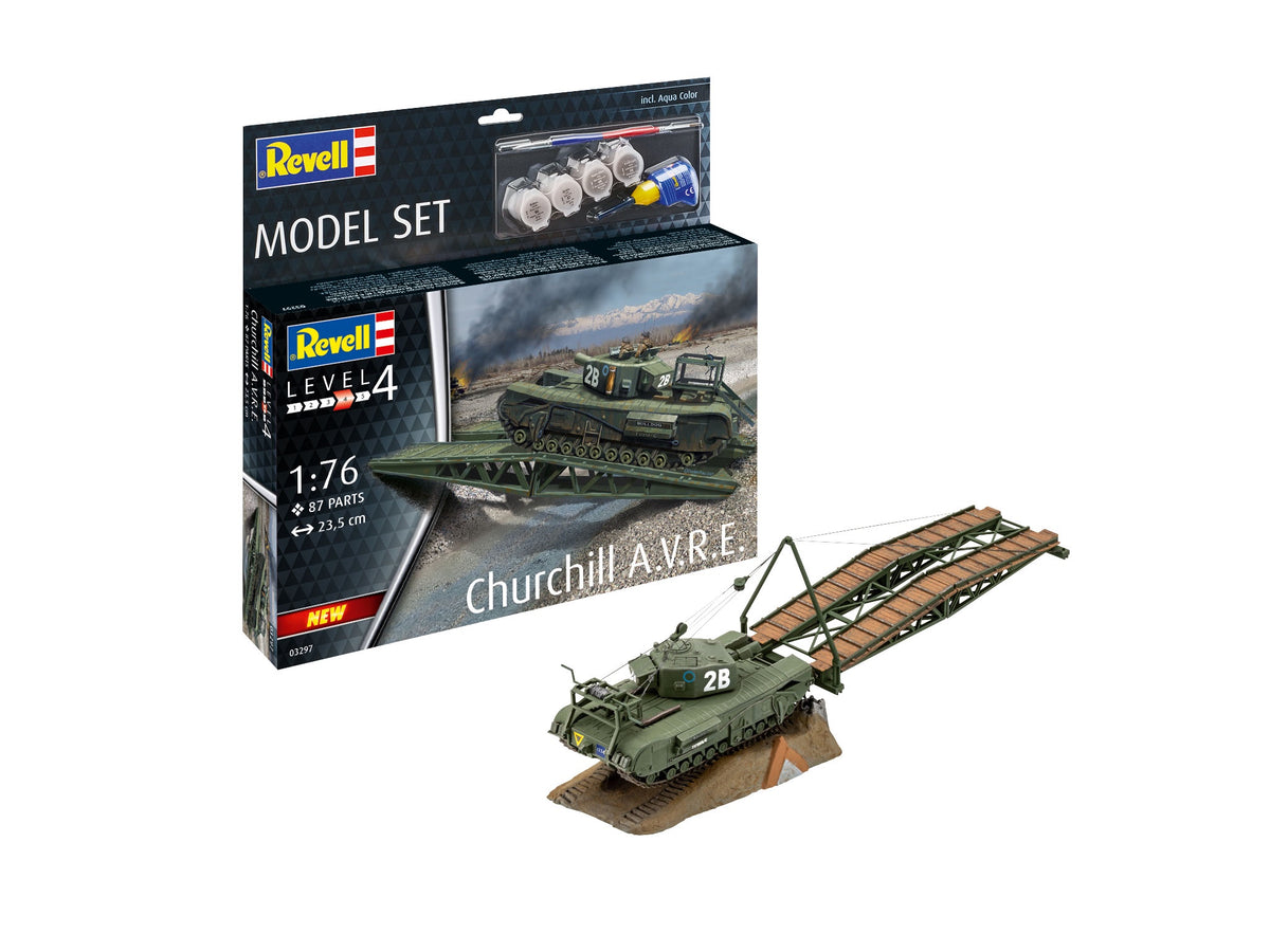 Revell - 1/76 Model Set Churchill A.V.R.E. (Model Set Incl. Paint ...
