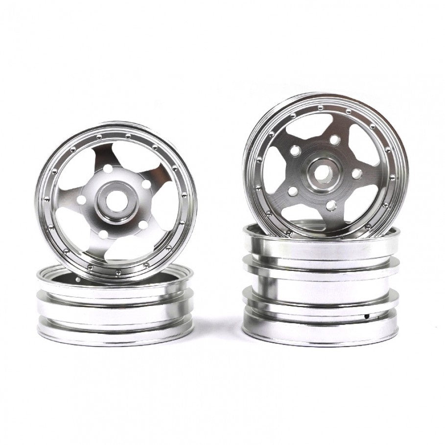 Xtra Speed - Aluminum Star 5 Spoke Rim Set Type B For Tamiya Buggy Cha ...