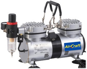 AirCraft - Mini Air Compressor -Piston Type w/Regulator & Watertrap (2 ...